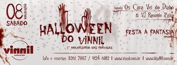 Halloween do Vinnil Cultura Bar em Belo Horizonte - Sympla