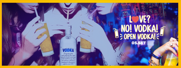 Love? No! Vodka! | Open Bar de Vodka a noite toda! | Pop + Black em ...