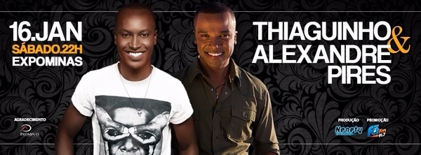 Thiaguinho e Alexandre Pires - Expominas em Belo Horizonte - Sympla