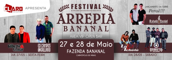 Festival Arrepia Bananal em Carmópolis de Minas - Sympla