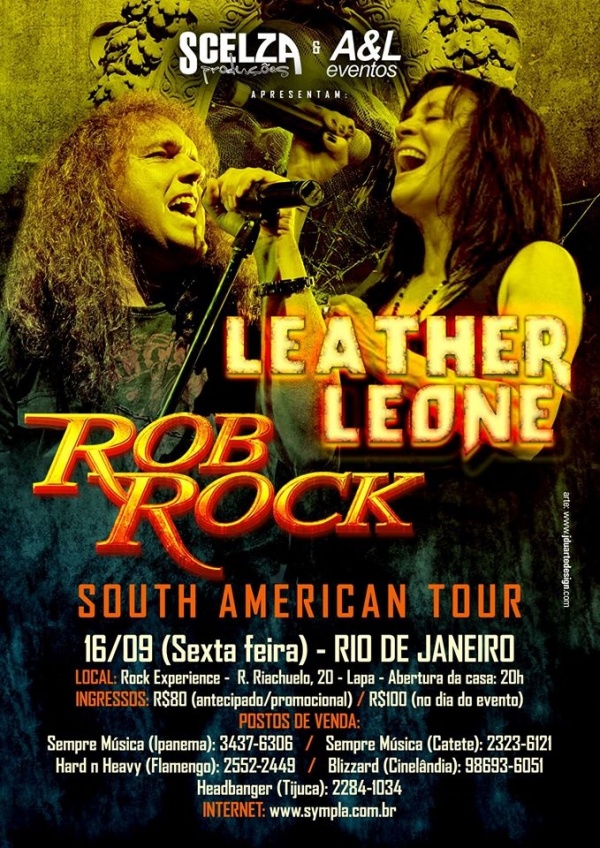 Rob Rock & Leather Leone - Rio de Janeiro @ Rock Experience em Rio de ...