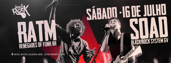 RATM x SOAD | 16 de Julho em Governador Valadares - Sympla