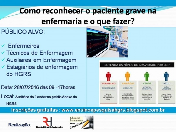 Como reconhecer o paciente grave na enfermaria e o que fazer? em ...