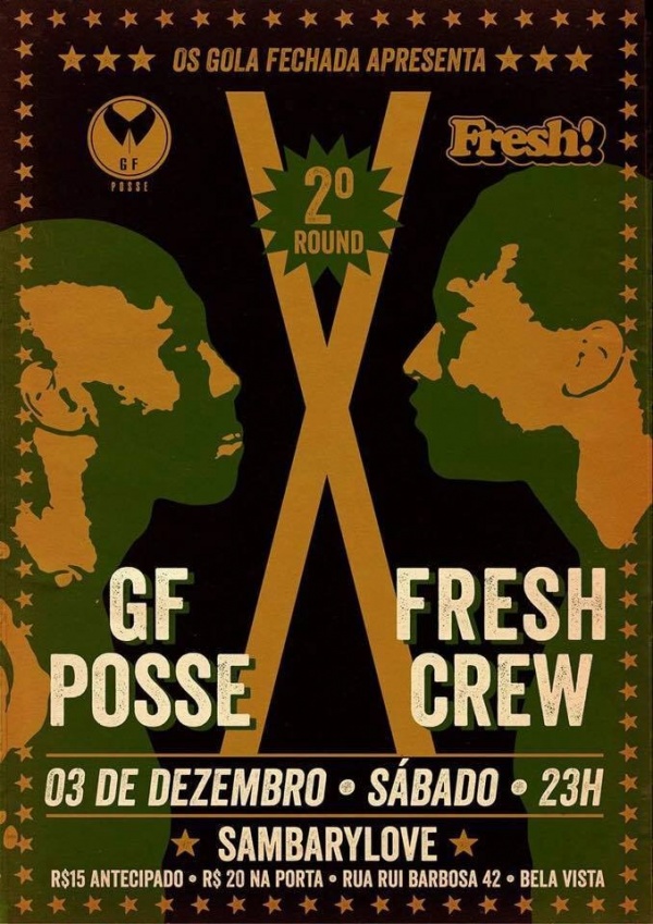 GF POSSE X FRESH CREW * 2º ROUND * SAMBARYLOVE CLUB em São Paulo - Sympla
