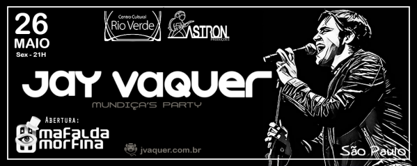 Jay Vaquer no Centro Cultural Rio Verde em São Paulo - Sympla