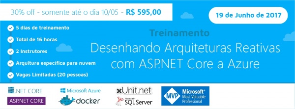 Desenhando Arquiteturas Reativas com ASP.NET Core e Azure - online - Sympla