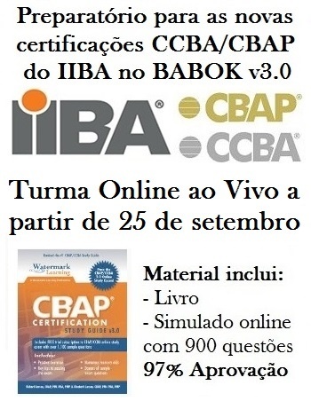 Curso Online ao Vivo Preparatório para as Certificações CCBA / CBAP do ...
