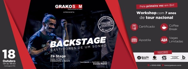 WORKSHOP BACKSTAGE | BASTIDORES DE UM SONHO em Contagem - Sympla