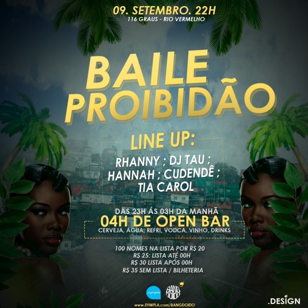BAILE PROIBIDÃO - OPEN BAR em Salvador - Sympla