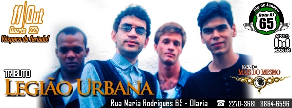 ROTA 65 - TRIBUTO LEGIÃO URBANA em Rio de Janeiro - Sympla