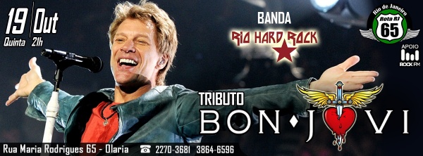 ROTA 65 - TRIBUTO BON JOVI em Rio de Janeiro - Sympla