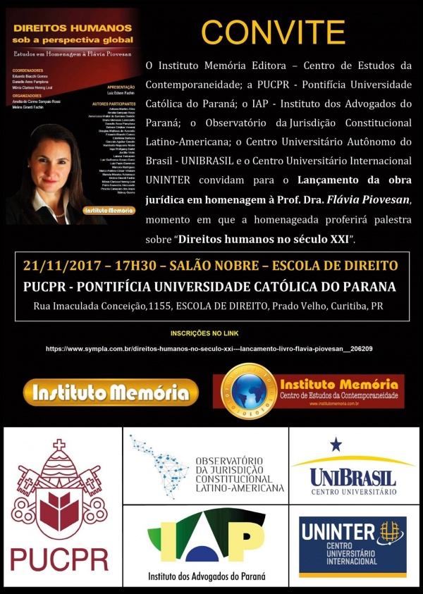 DIREITOS HUMANOS NO SÉCULO XXI - LANÇAMENTO LIVRO FLÁVIA PIOVESAN em ...