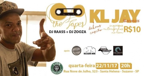 Festa The Tapes Convida DJ KL Jay em Suzano - Sympla