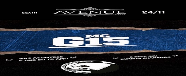 MC G15 na Avenue Club em São Paulo - Sympla