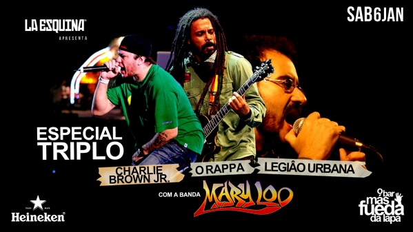 Especial Rappa, Charlie Brown Jr e Legião: Banda Mary Loo + DJ em Rio ...