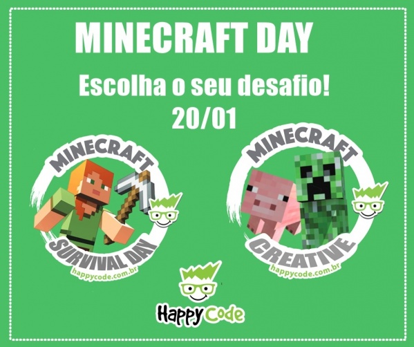 Minecraft Day - 20/01/2017 as 15h00 em Santos - Sympla