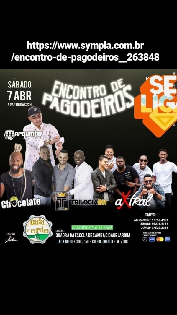 ENCONTRO DE PAGODEIROS em Belo Horizonte - Sympla