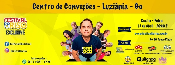 Festival do Riso - Carioca - Grupo Ricas em Luziânia - 2024 - Sympla