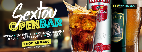 Sextou OPEN BAR!!! em Belo Horizonte - Sympla