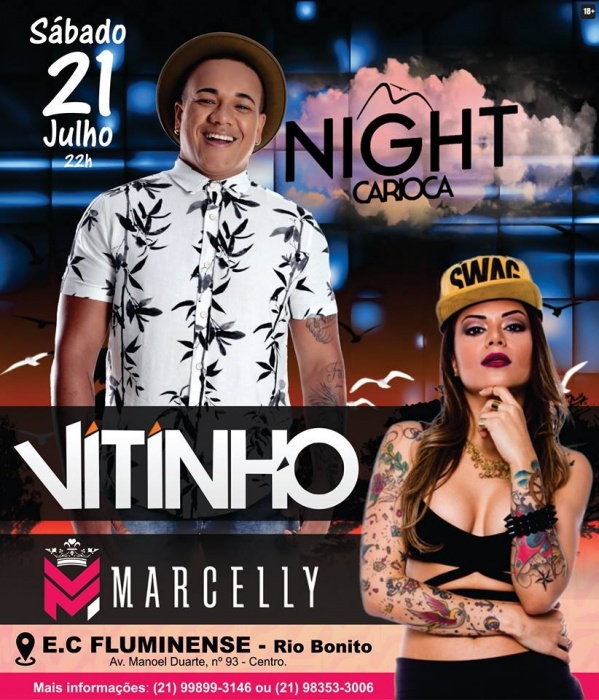 NIGHT CARIOCA - Vitinho + Mc Marcelly show completo em Rio Bonito - Sympla