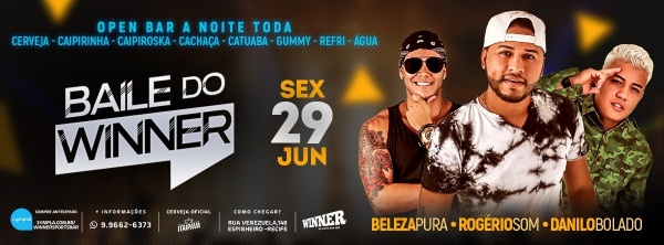 BAILE DO WINNER (OPEN BAR) em Recife - Sympla