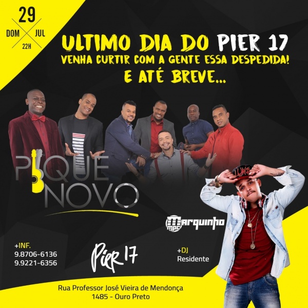 Despedida do píer 17 em Belo Horizonte - Sympla