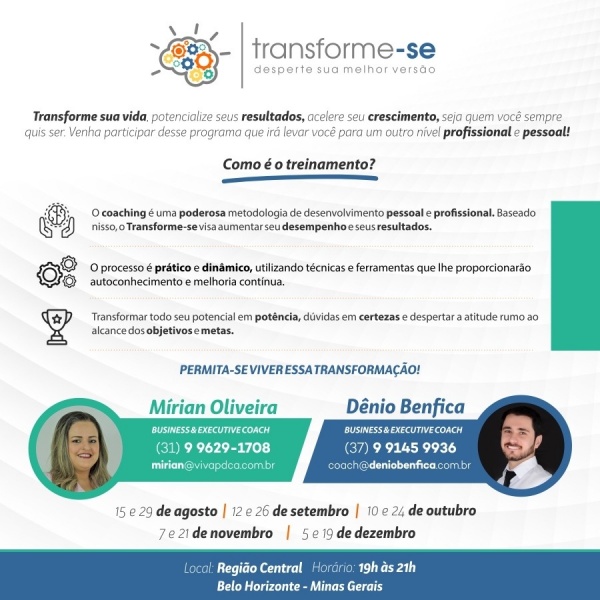 Programa TRANSFORME-SE em Belo Horizonte - Sympla