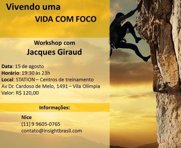 Workshop - Vivendo uma vida com foco em São Paulo - Sympla