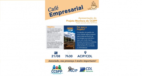 Café empresarial com apresentação do projeto Monitora do CCSPP. em ...