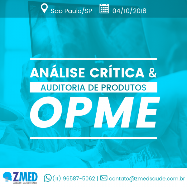 ANÁLISE CRÍTICA E AUDITORIA DE PRODUTOS OPME, São Paulo - 4/10 em São ...
