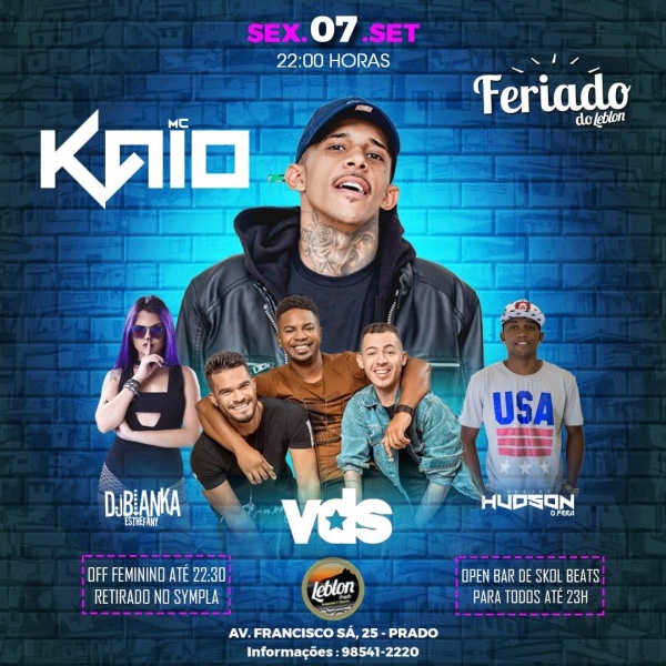 Feriado do Leblon c/ Mc Kaio em Belo Horizonte - Sympla
