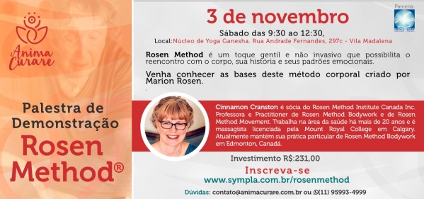 Palestra de Demonstração Rosen Method em São Paulo - Sympla