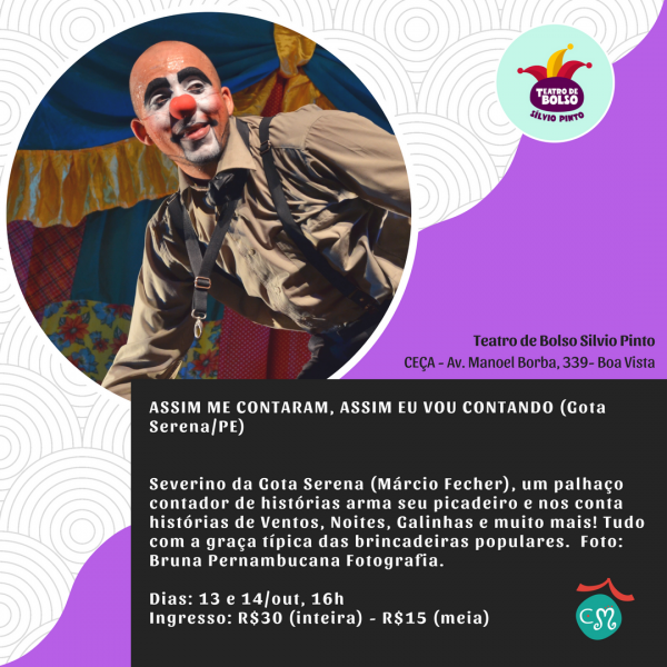 Assim me contaram, assim vou contando. em Recife - Sympla