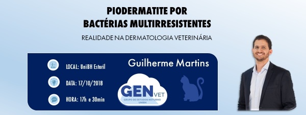 Palestra: Piodermatite por bactérias multirresistentes em Belo ...