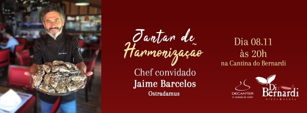 JANTAR DE HARMONIZAÇÃO COM CHEF CONVIDADO JAIME BARCELOS em ...