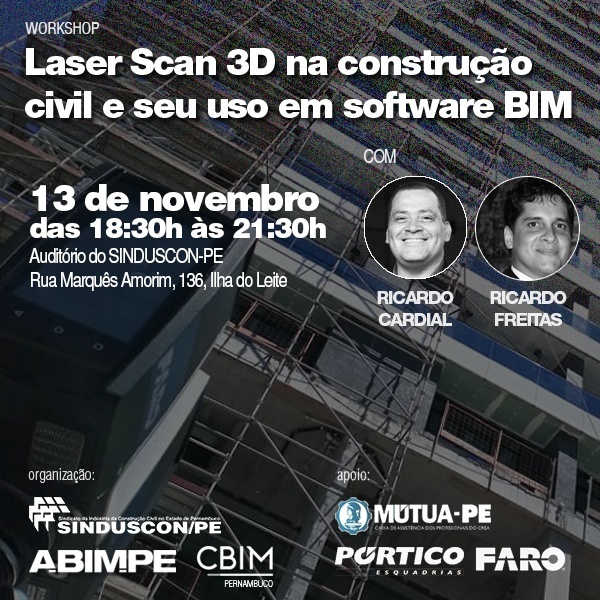 Workshop Laser Scan 3D na construção civil e seu uso em software BIM em ...
