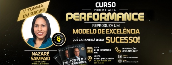 CURSO PODER E ALTA PERFORMANCE em Recife - Sympla