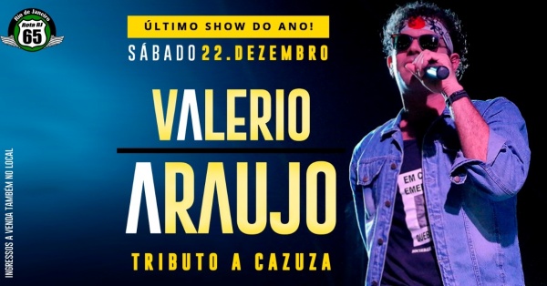 ROTA 65: TRIBUTO A CAZUZA COM VALÉRIO ARAÚJO em Rio de Janeiro - Sympla
