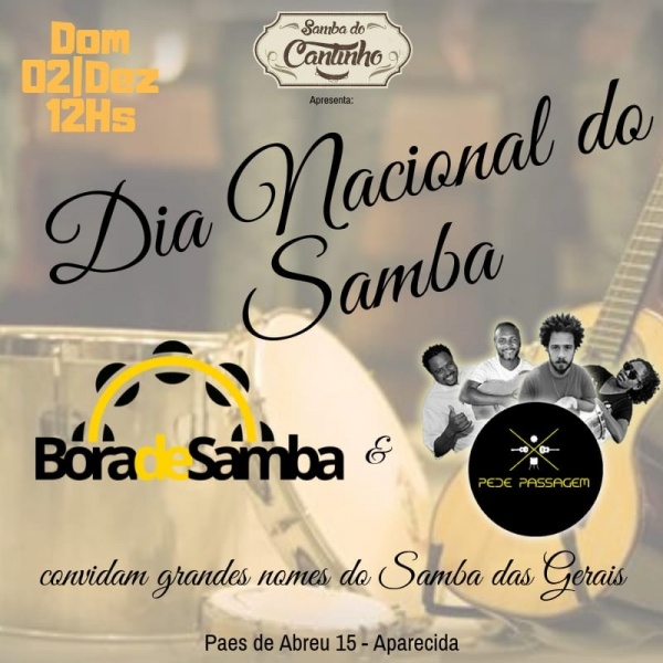 DIA NACIONAL DO SAMBA em Belo Horizonte - Sympla