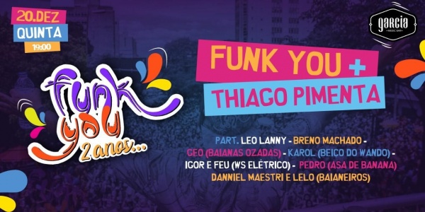 Aniversário do Bloco Funk You + convidados em Belo Horizonte - Sympla