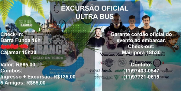 Excursão OFICIAL ULTRA BUS - Ultra Trance em Mairiporã - Sympla