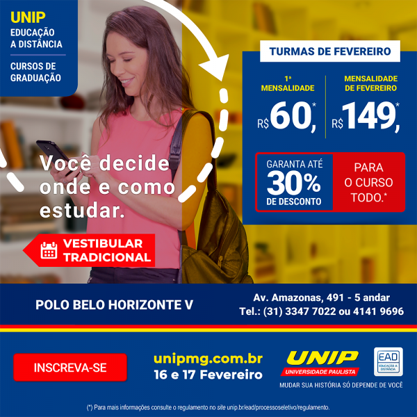 UNIP Vestibular Tradicional em Belo Horizonte - Sympla