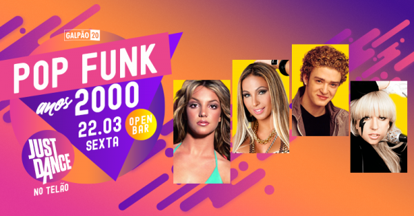 Galpão Pop Funk Anos 2000 Open Bar Just Dance no Telão em Ribeirão ...