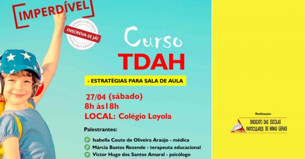 Curso TDAH - Estratégias para sala de aula em Belo Horizonte - Sympla
