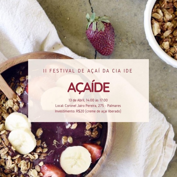 AÇAIDE - FESTIVAL DE AÇAÍ em Belo Horizonte - Sympla