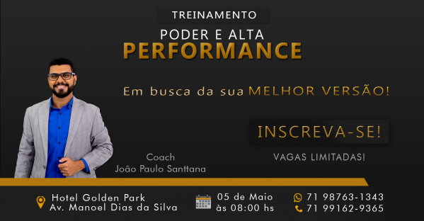 PODER E ALTA PERFORMANCE - EM BUSCA DA SUA MELHOR VERSÃO em Salvador - Sympla