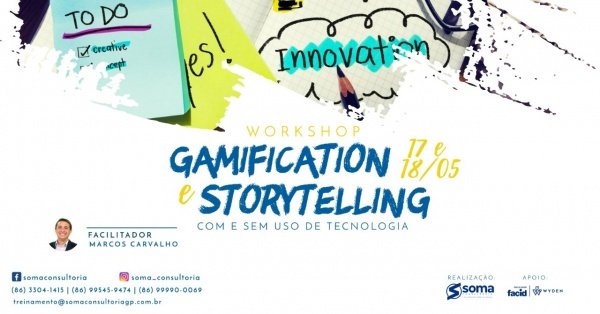 WORKSHOP GAMIFICATION E STORYTELLING: Com e sem o uso de tecnologia em Teresina - Sympla