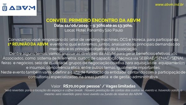 1.Encontro da Associação Brasileira de Vending Machines (ABVM) em São ...