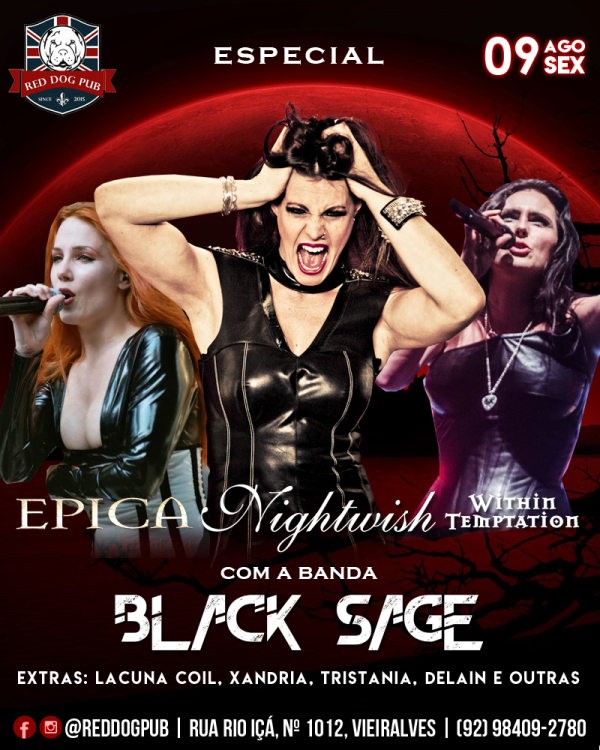 Especial EPICA, NIGHTWISH e WITHIN TEMPTATION em Manaus - Sympla