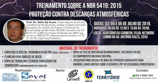 TREINAMENTO SOBRE A NBR 5419:2015 - PROTEÇÃO CONTRA DESCARGAS ...